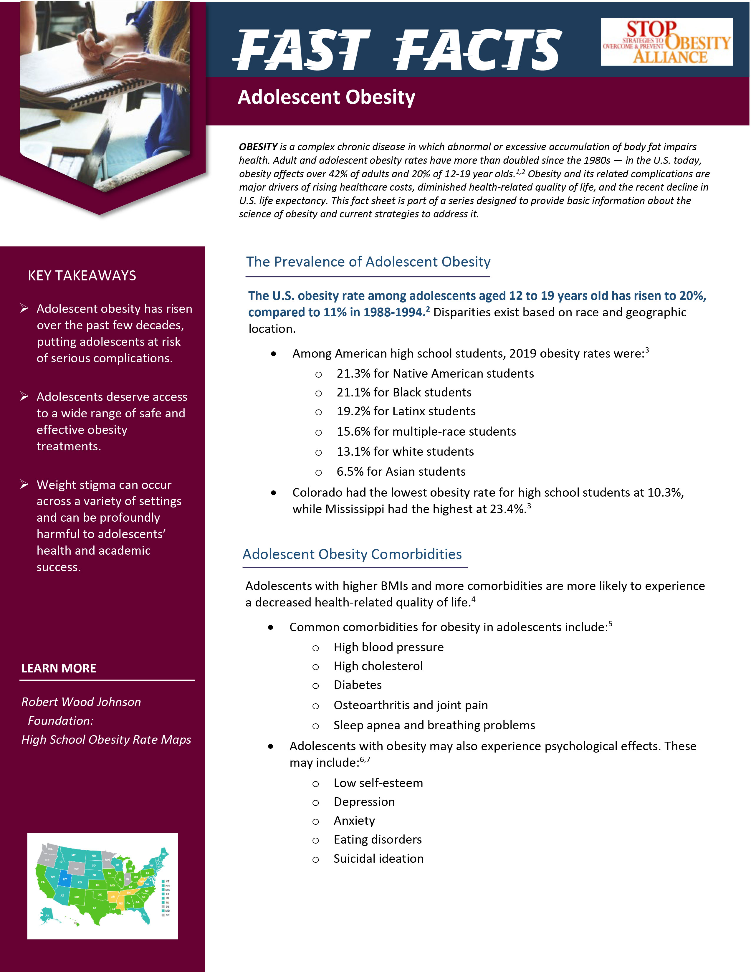 Fast Facts – Adolescent Obesity | STOP Obesity Alliance | Milken Institute School of Public ...