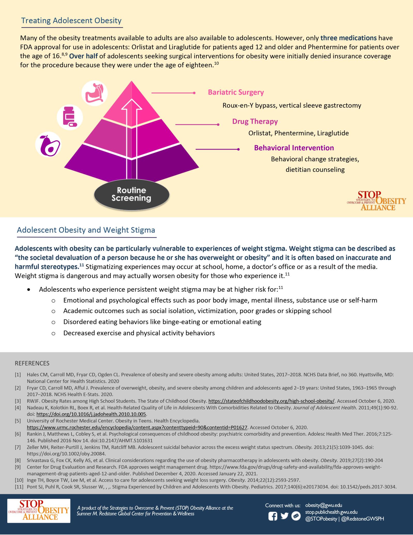 Fast Facts Adolescent Obesity Stop Obesity Alliance Milken